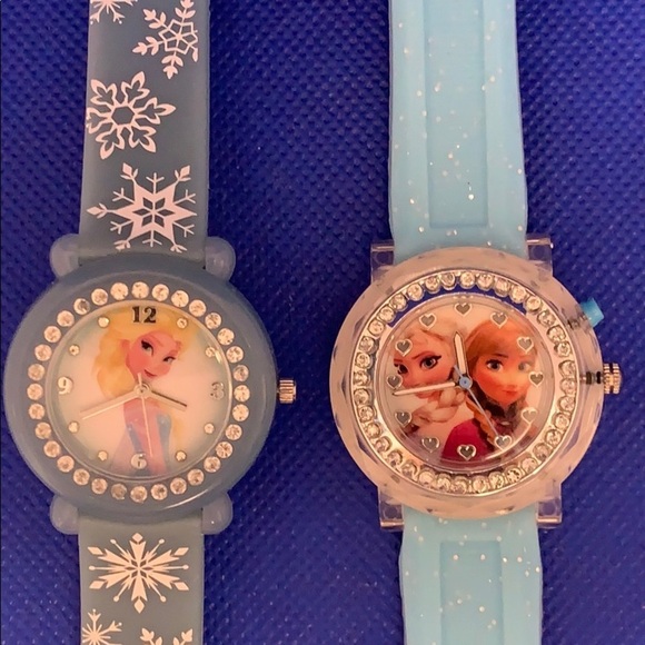 Disney | Accessories | 32 Disney Frozen Pair Of Watches Elsa Anna ...